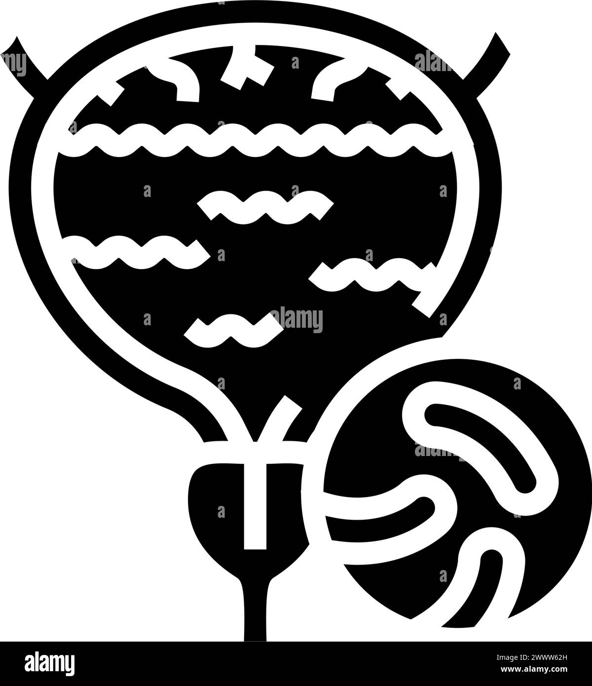 Cystitis Urology Glyph Icon Vector Illustration Stock Vector Image