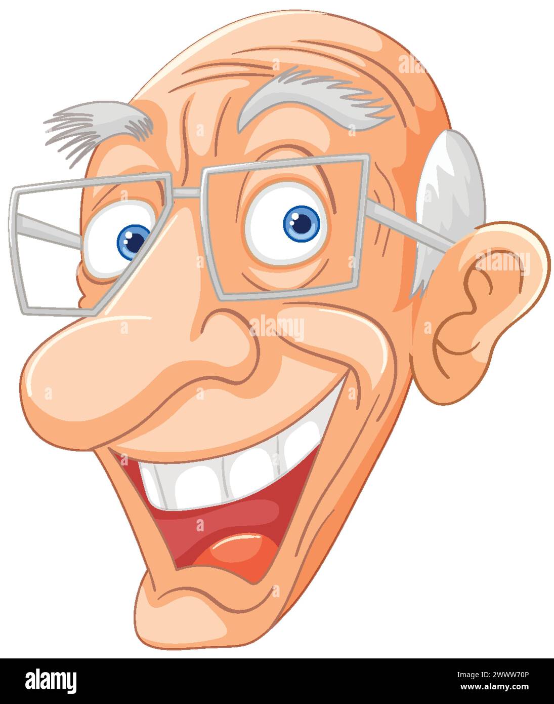 Headshot old happy smiling Stock Vector Images - Alamy