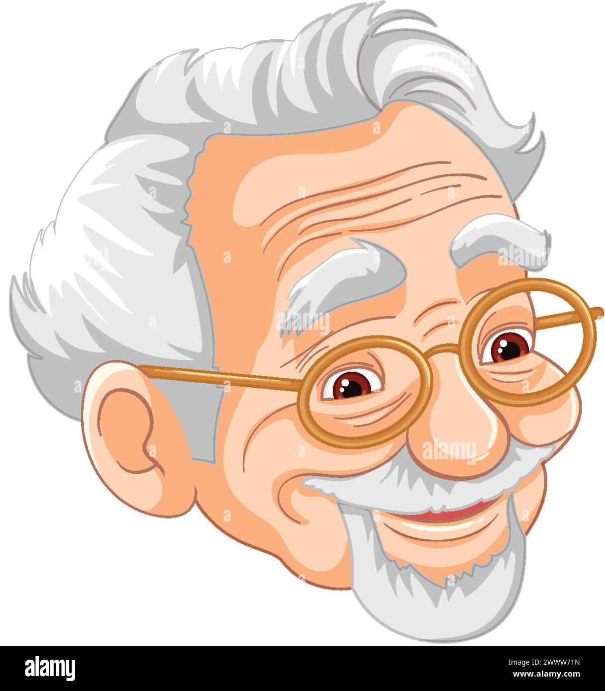 Senior citizen smiling Stock Vector Images - Alamy