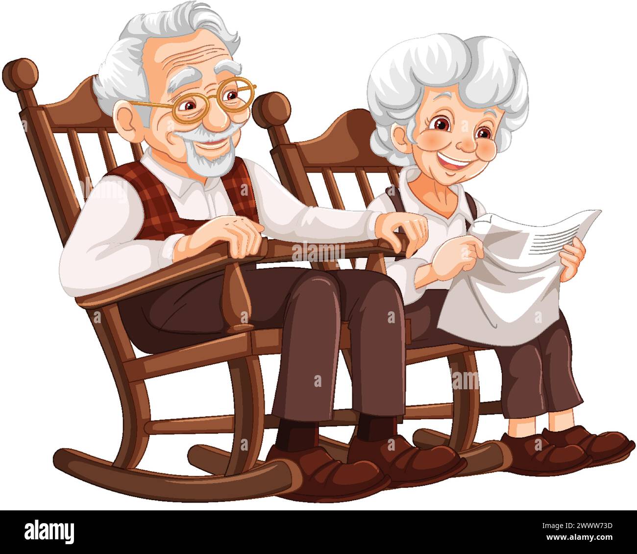 Rocking chair newspaper Stock Vector Images - Alamy