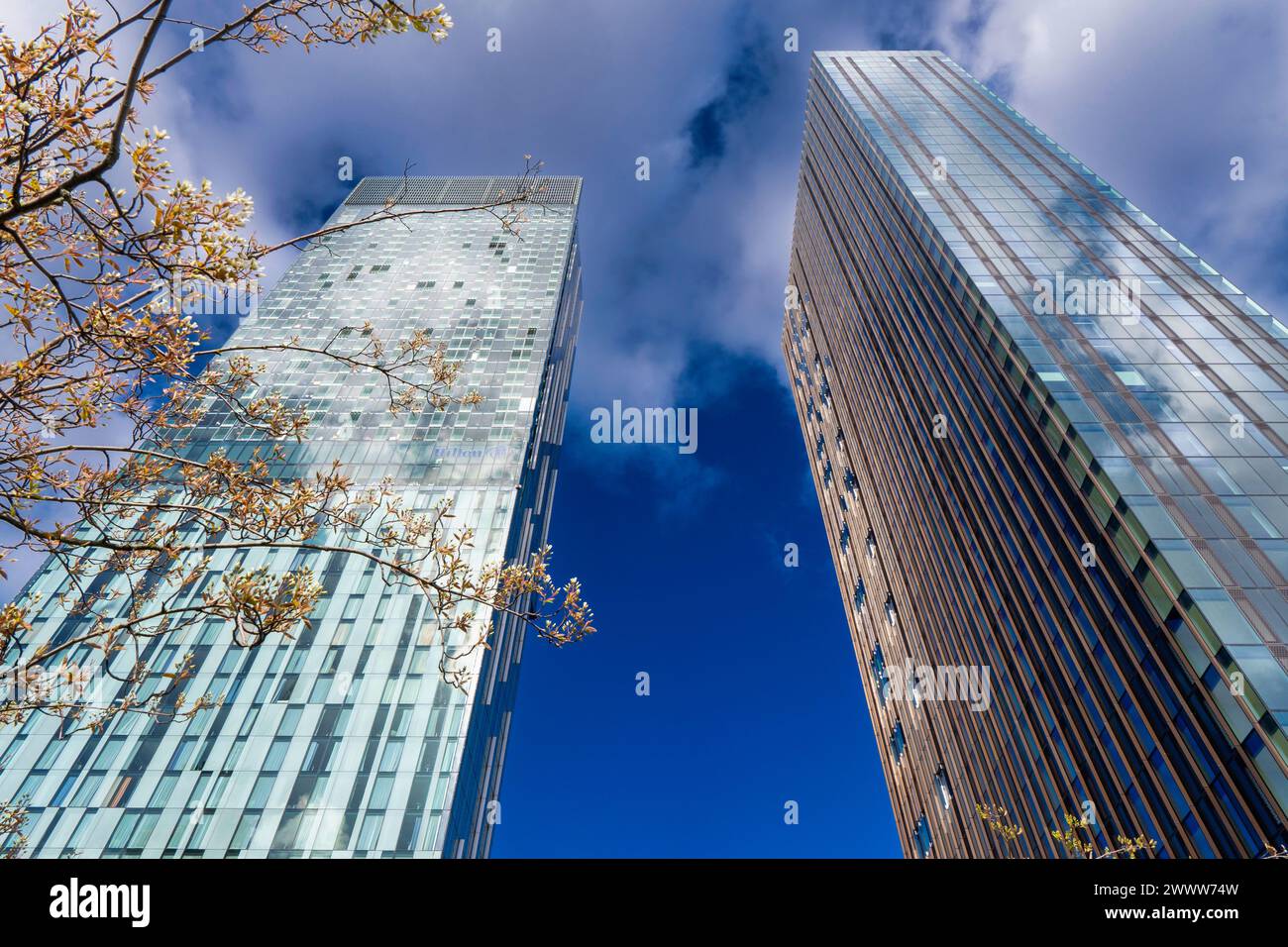 Beetham Tower (Left) and Viadux Tower (Right) Manchester UK Stock Photo ...