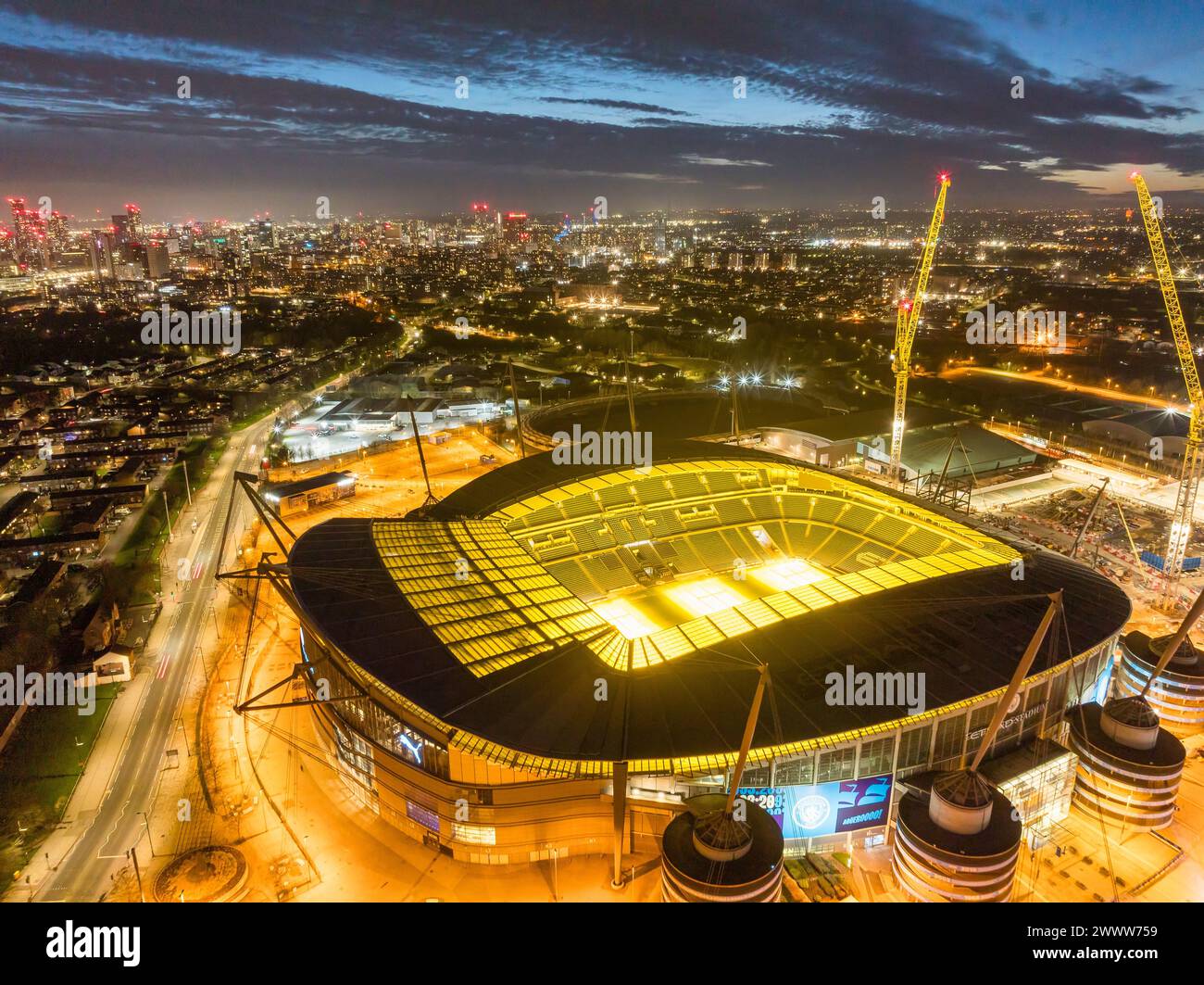 Aerial image of Etihad Stadium (City Stadium) Manchester, UK Stock ...
