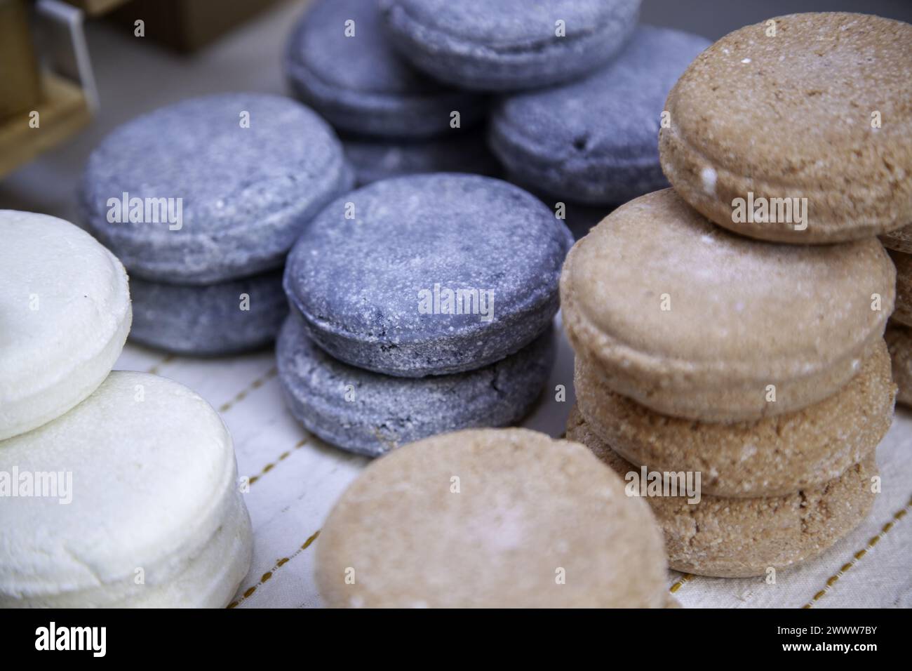 Detail of handmade aromatic soaps, hygiene and cleaning Stock Photo - Alamy