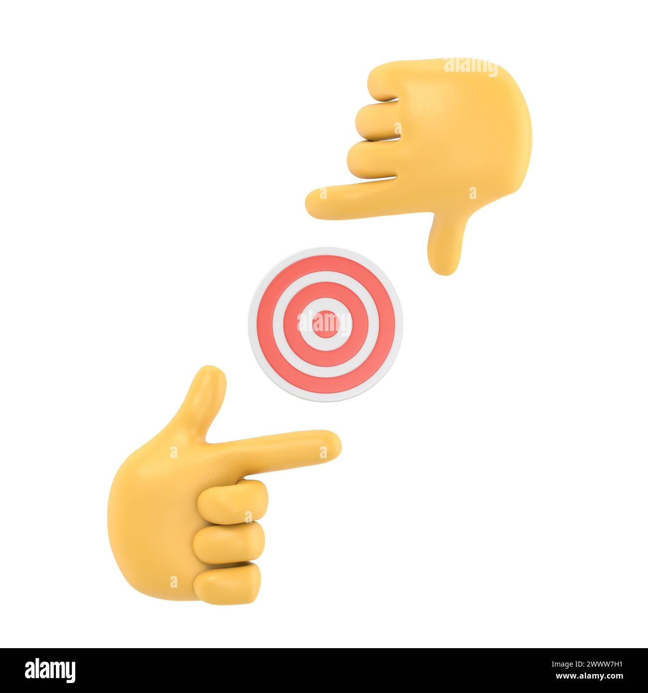 Cartoon Gesture Icon Mockup.Businessman hands forming a frame and focus ...