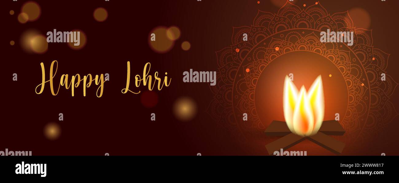Happy lohri festival punjab Stock Vector Images - Alamy