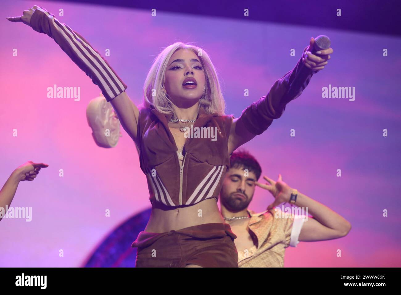 Mexico City, Mexico. 25th Mar, 2024. Singer Kenia Os is performing ...