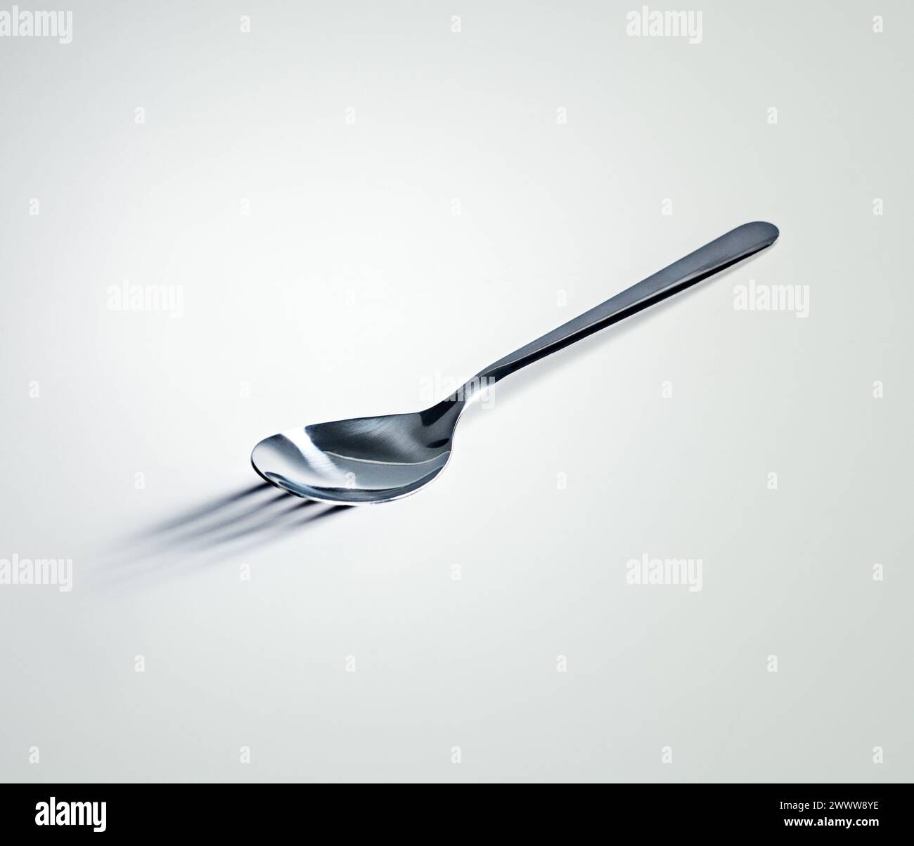 Spoon, shadow and fork with mockup space, utensils and kitchen tool on ...