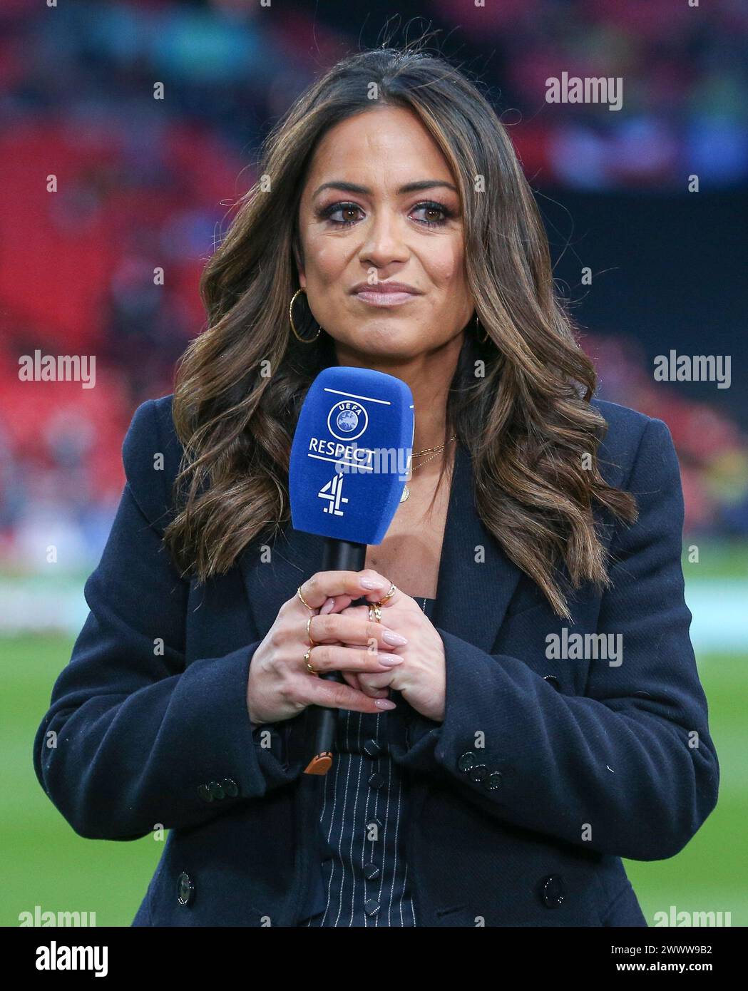 Jules Breach Channel 4 TV presenter during the England v Brazil ...