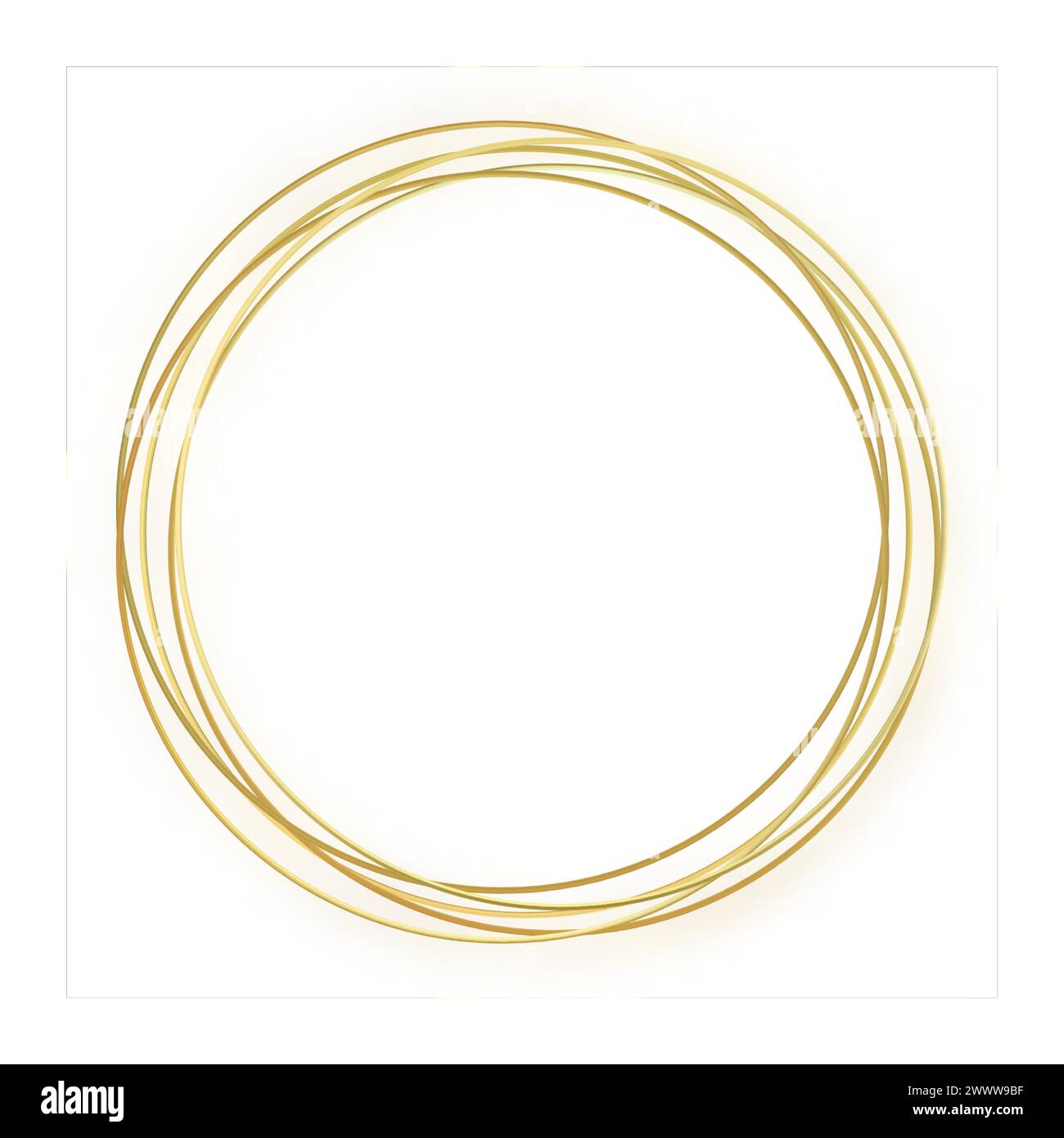Gold thin round frame. Golden luxury circle logo Stock Vector Image ...