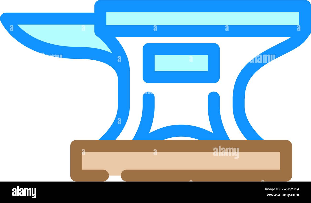 Anvil blacksmith medieval vector forge metal hi-res stock photography and images - Alamy