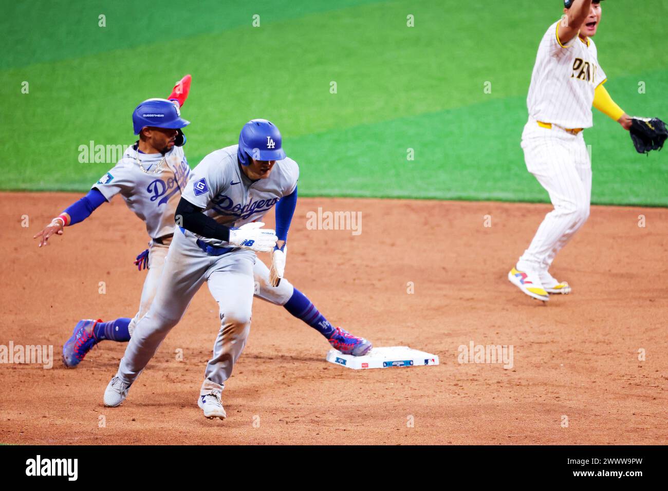 Gocheok Sky Dome, Seoul, South Korea. 20th Mar, 2024. (L-R) Mookie Betts, Shohei Ohtani (Dodgers ...