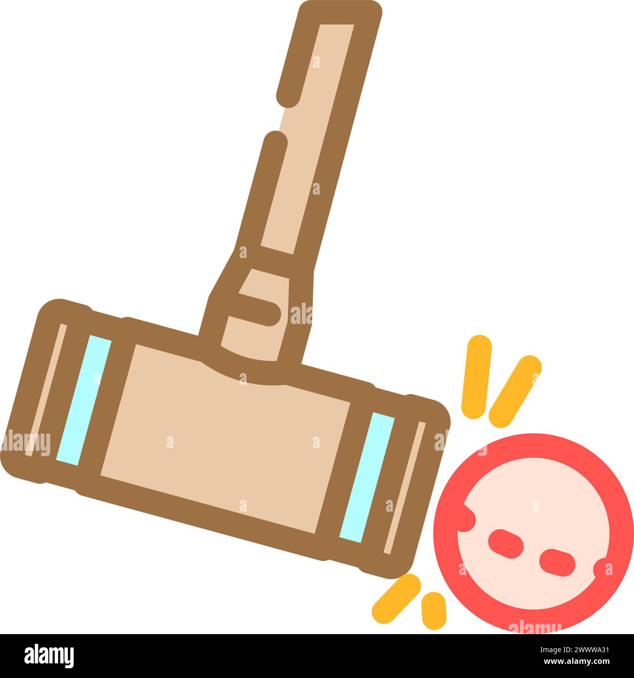 stroke croquet game color icon vector illustration Stock Vector Image ...