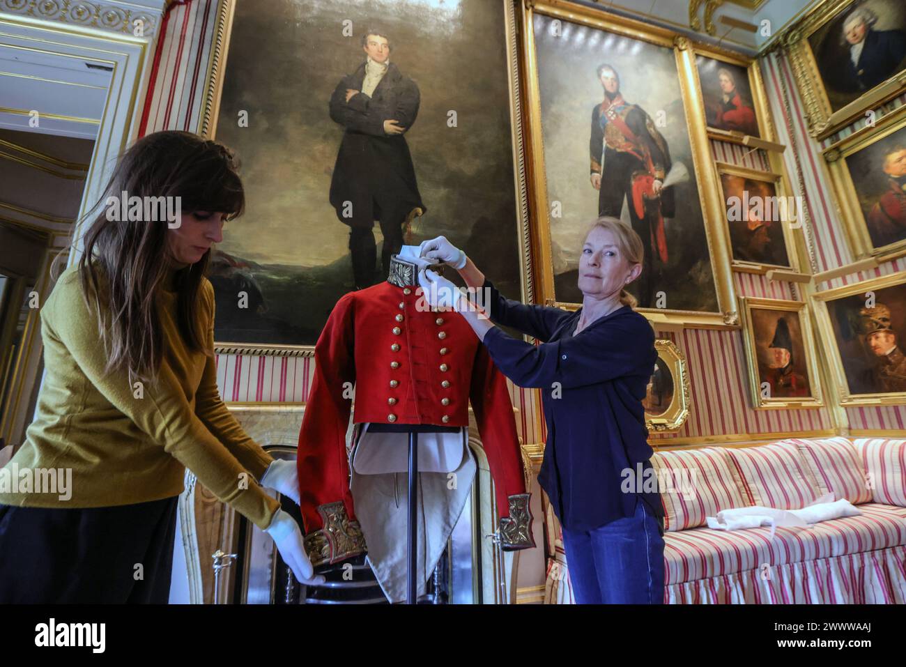 Apsley House, London UK 26 March 2024 (L) Olivia Fryman Keeper at ...