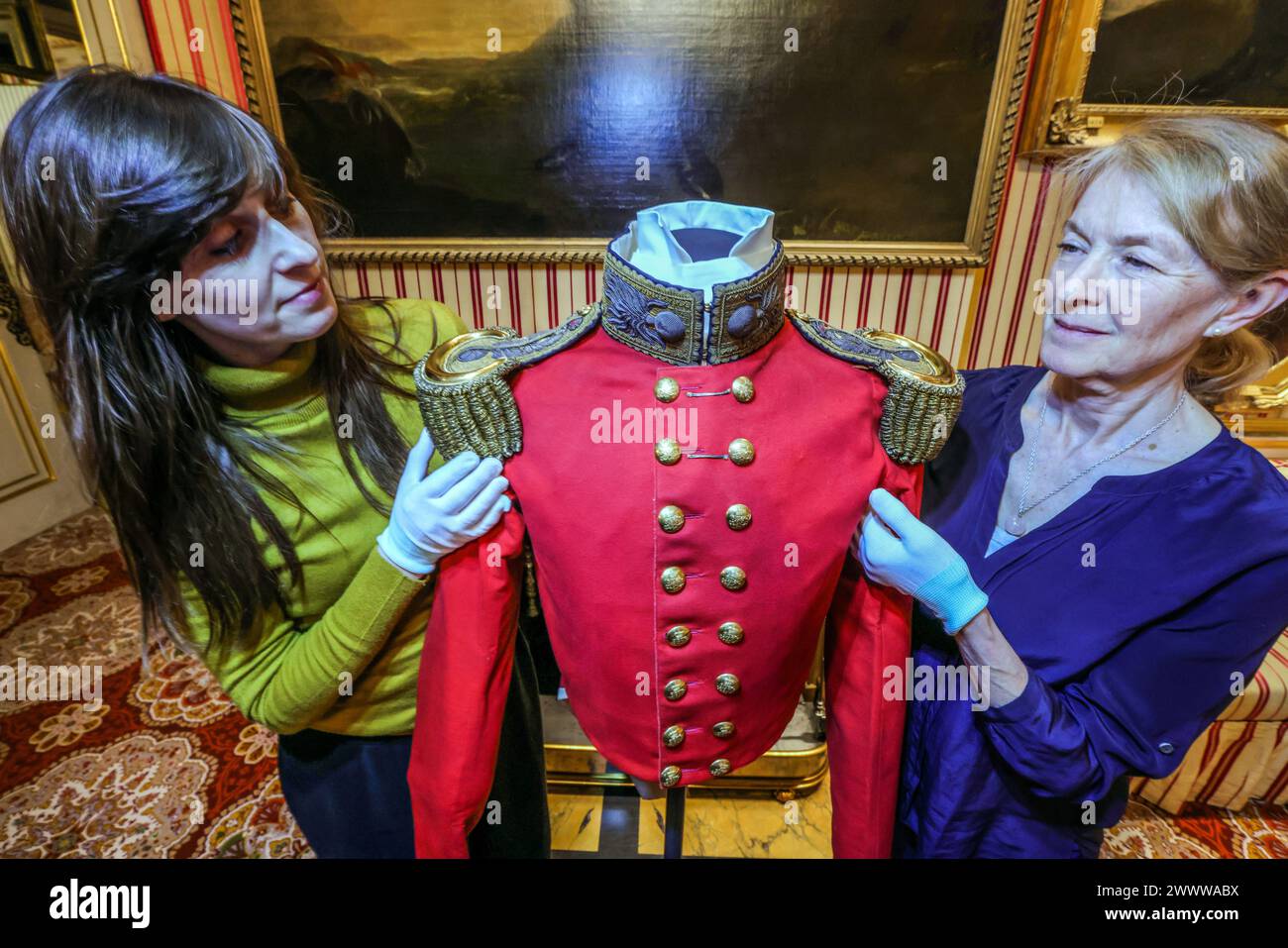 Galss cabinet with uniforms hi-res stock photography and images - Alamy
