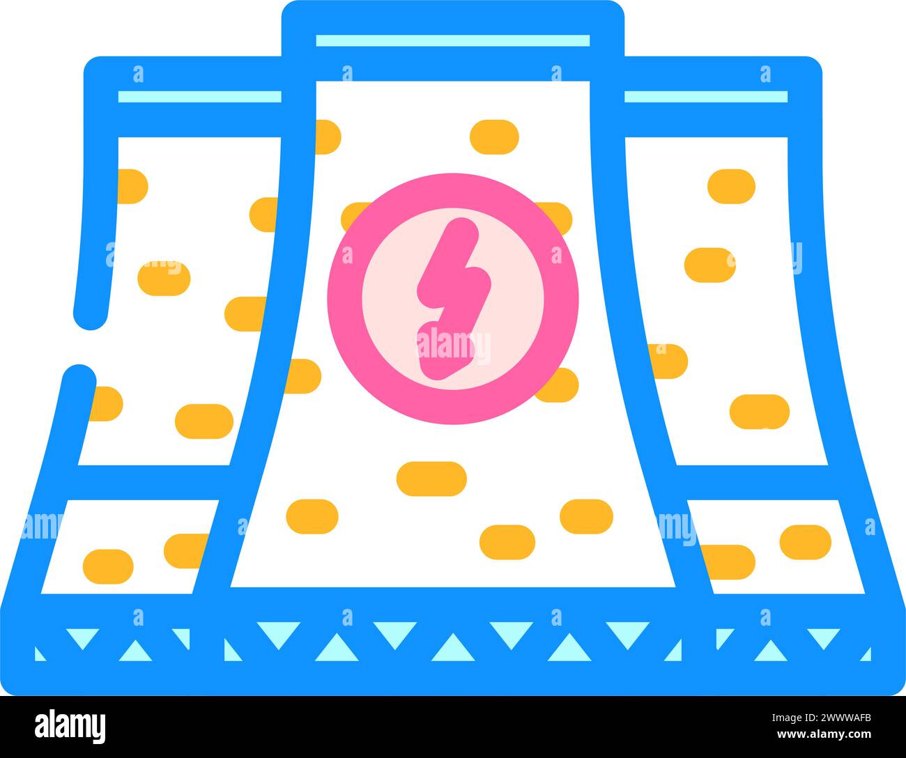 electricity nuclear energy color icon vector illustration Stock Vector ...