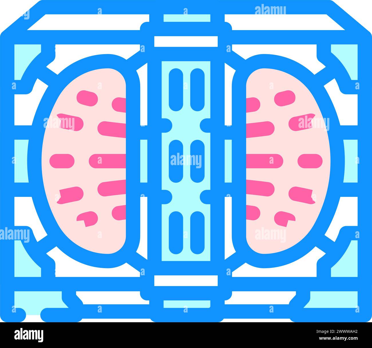 fusion experiment nuclear energy color icon vector illustration Stock ...