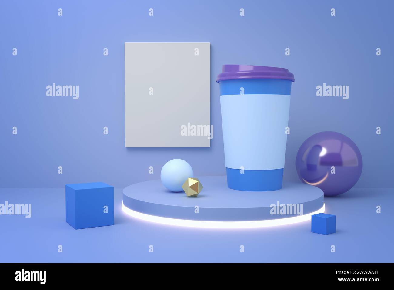 Minimalist coffee cup and geometric shapes Stock Photo - Alamy