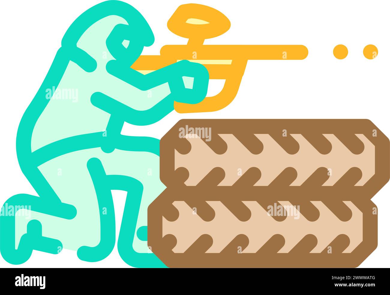 game paintball color icon vector illustration Stock Vector Image & Art ...
