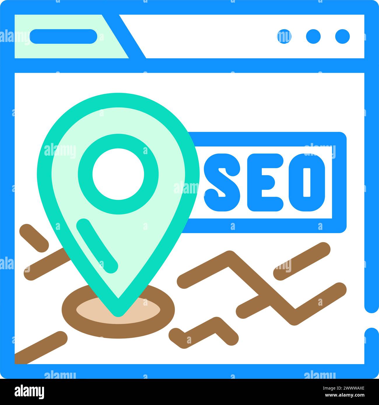 local seo color icon vector illustration Stock Vector Image & Art - Alamy