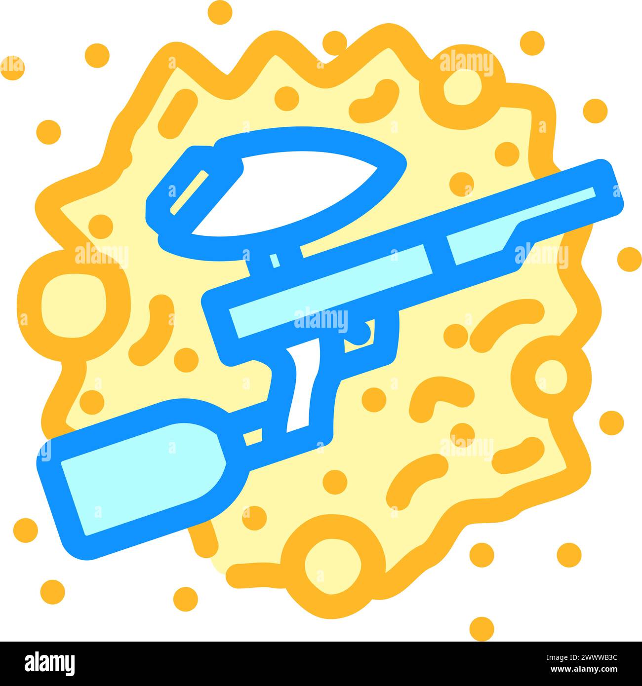 team paintball badge game color icon vector illustration Stock Vector ...