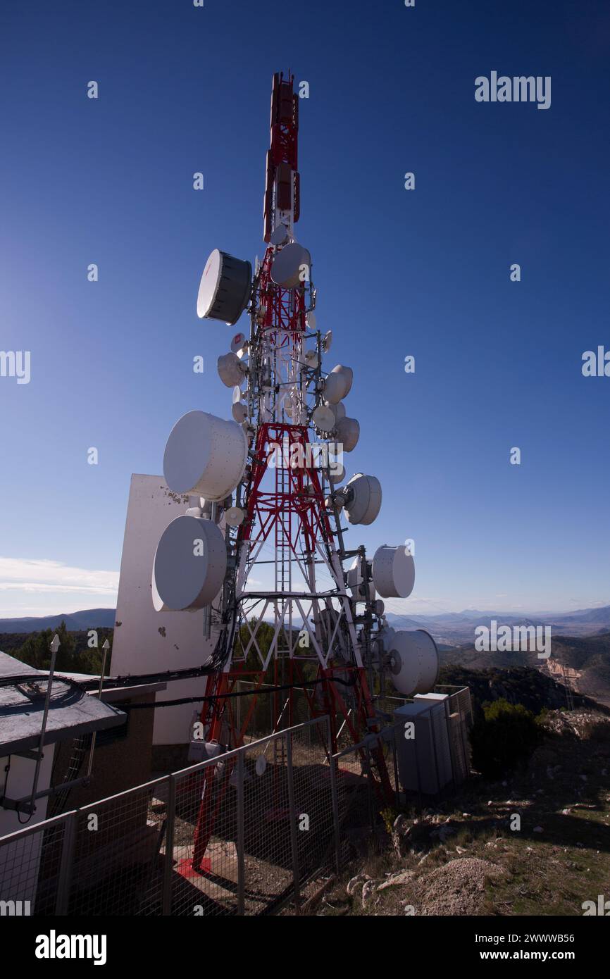 Radio transmitting towers antennas hi-res stock photography and images - Alamy