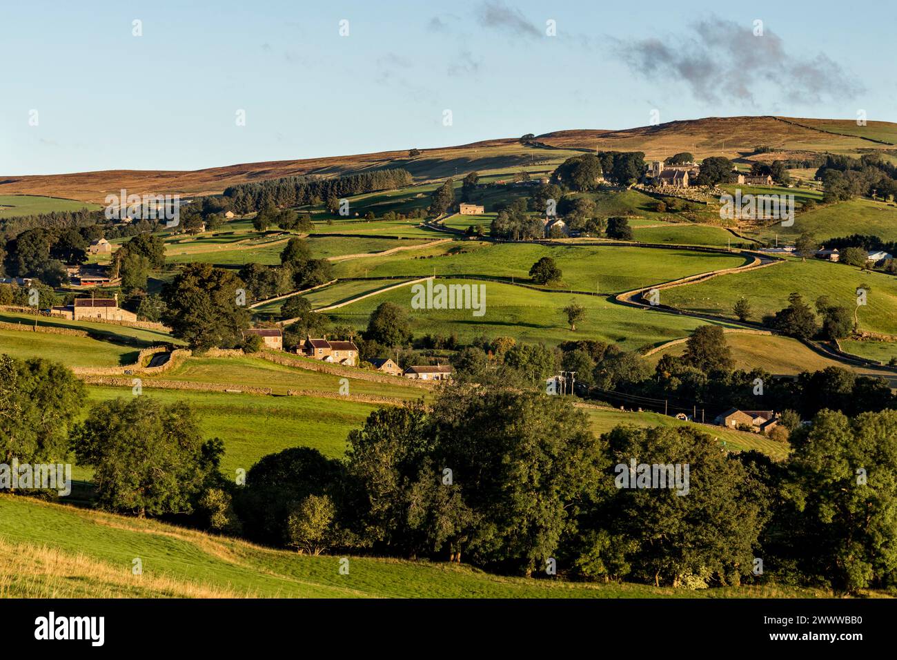 Nidderdale; Middlesmoor Church View; Yorkshire Dales; UK Stock Photo ...