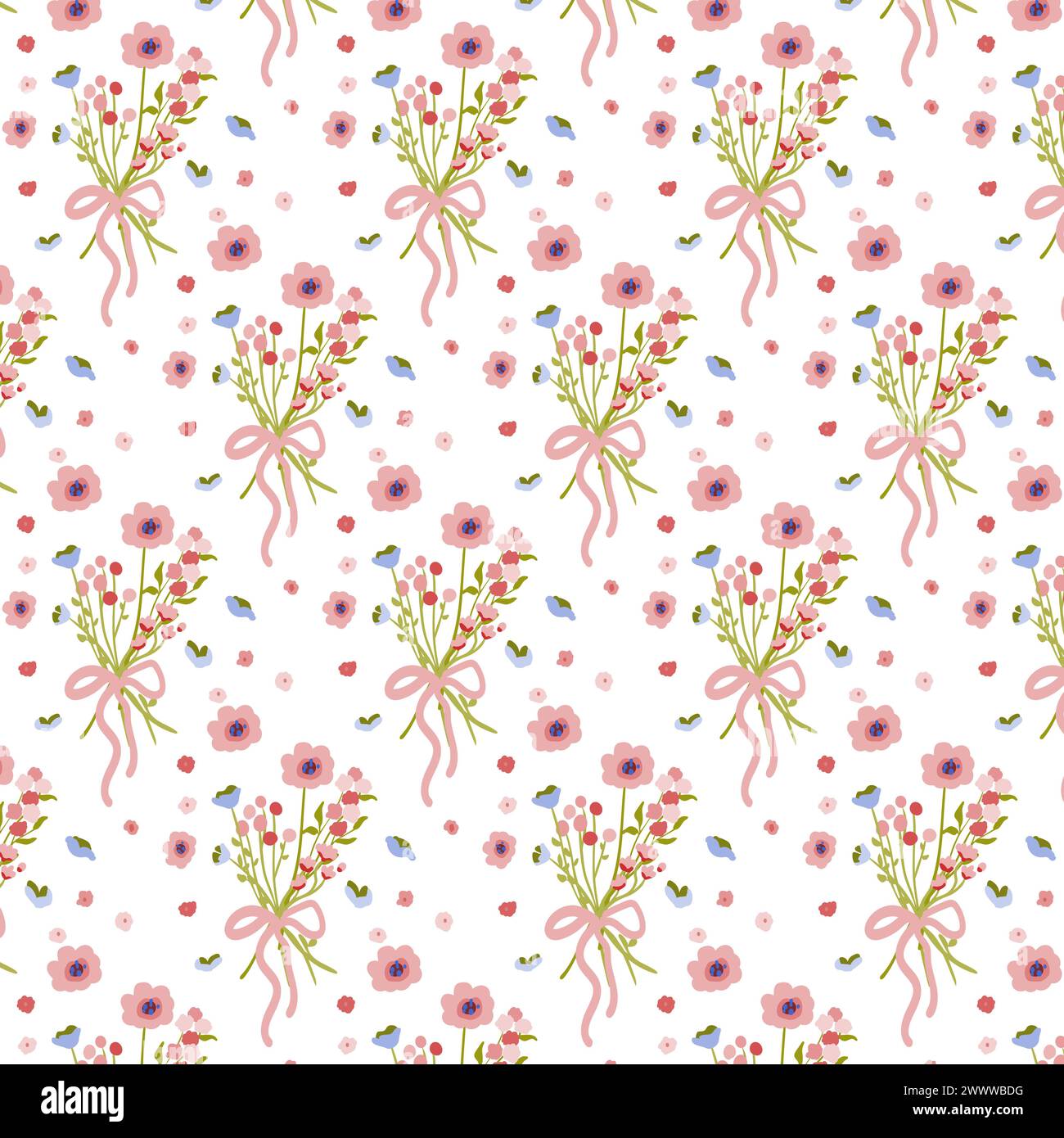 Delicate floral background in retro style. Bright backdrop for ...