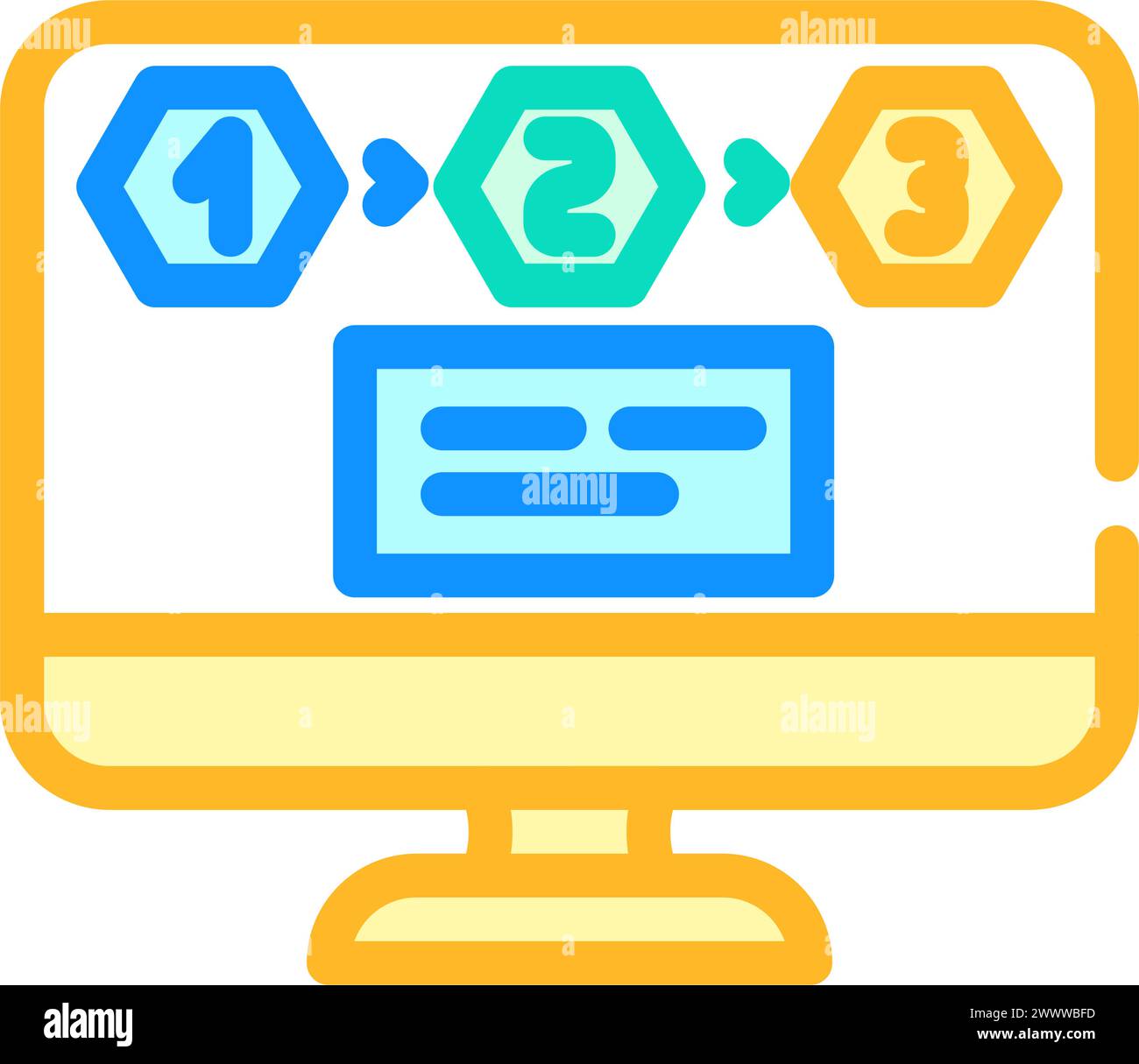 progressive disclosure color icon vector illustration Stock Vector ...