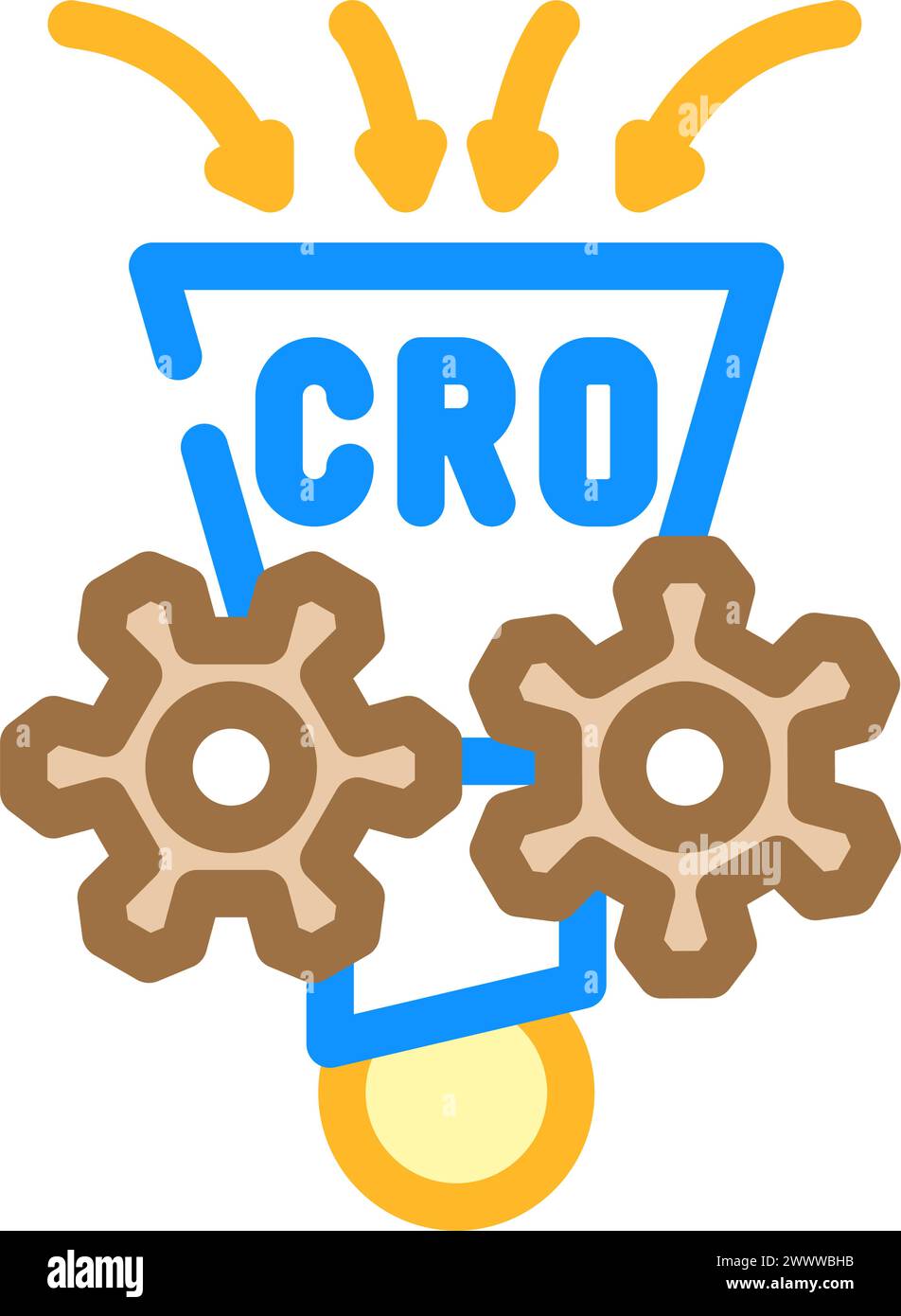 conversion rate optimization cro color icon vector illustration Stock ...