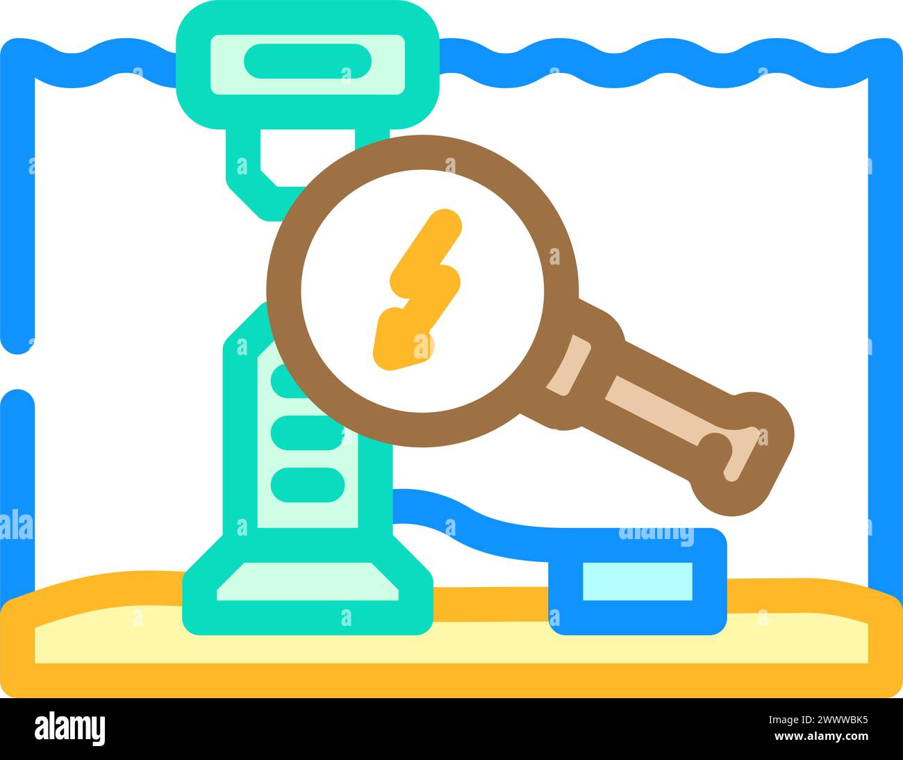 Wave energy plant power icons set vector source city hi-res stock ...