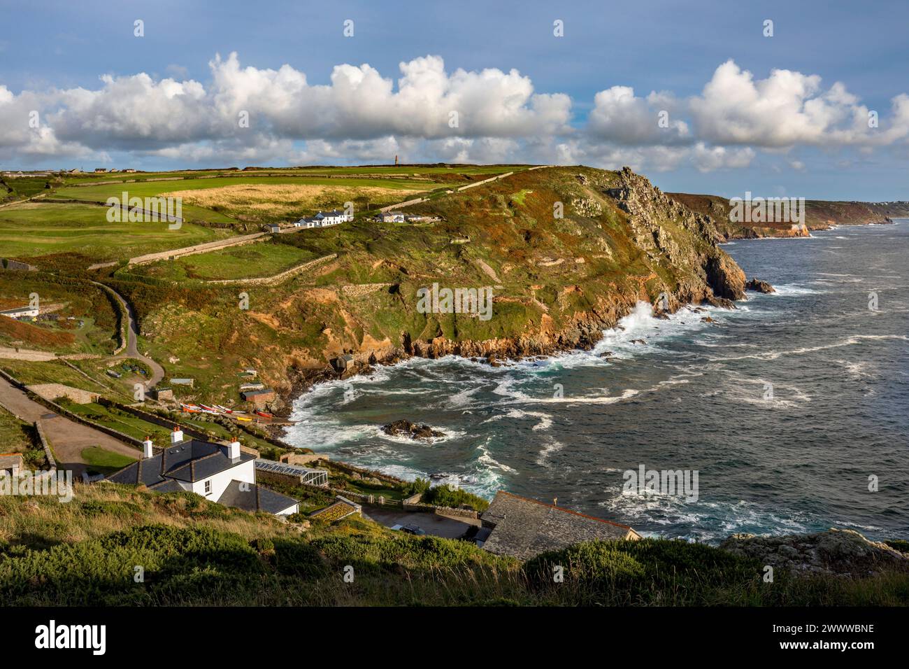 Cape Cornwall; View to Priest's Cove; Cornwall; UK Stock Photo - Alamy