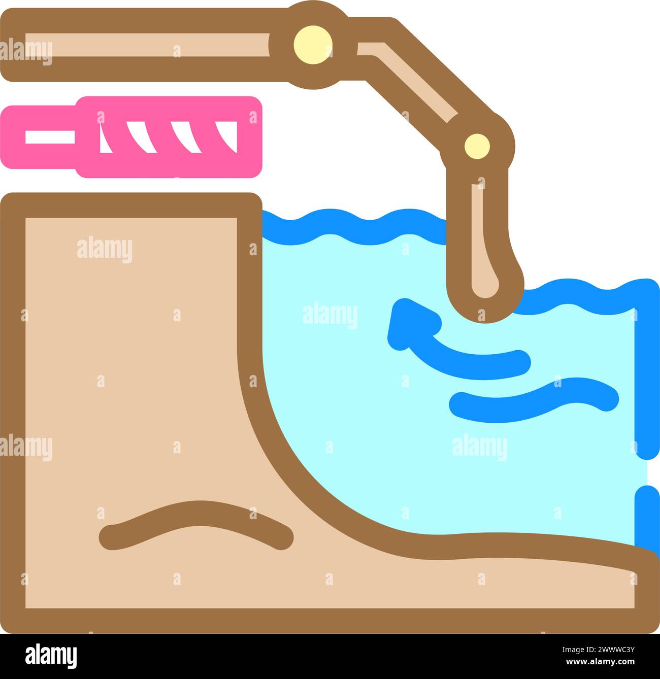 wave energy harvesting color icon vector illustration Stock Vector ...