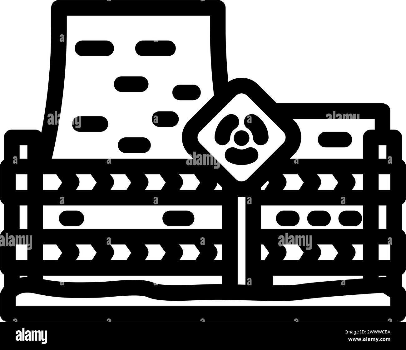 safety nuclear energy line icon vector illustration Stock Vector Image ...