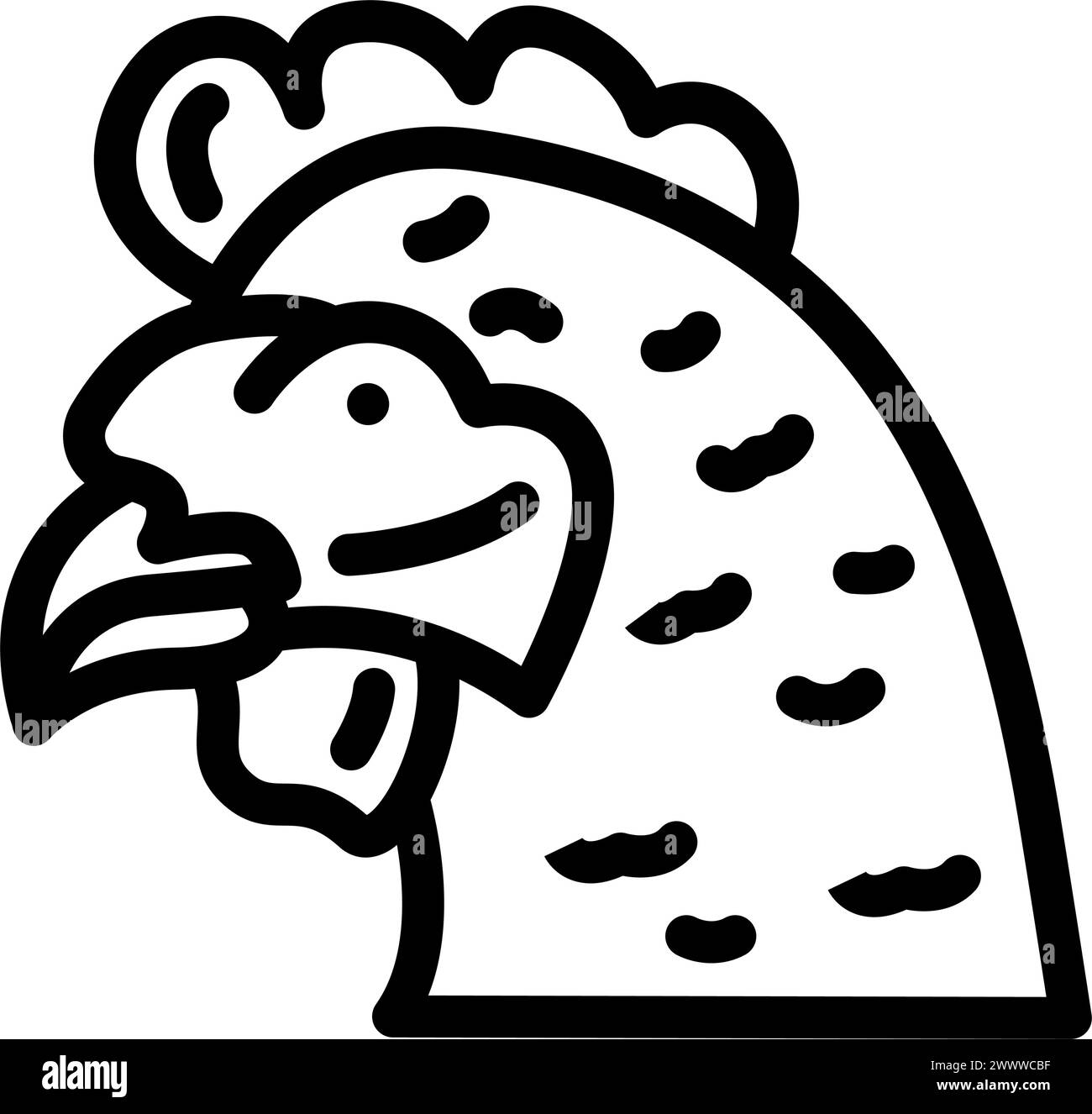 chicken animal line icon vector illustration Stock Vector Image & Art ...