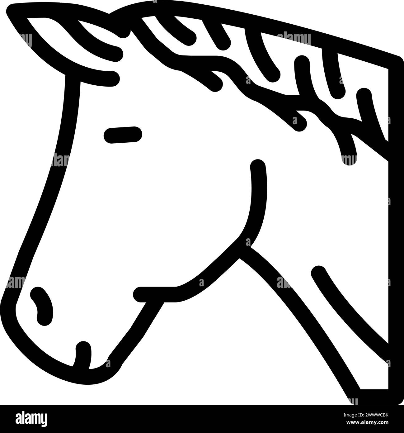 horse animal line icon vector illustration Stock Vector Image & Art - Alamy