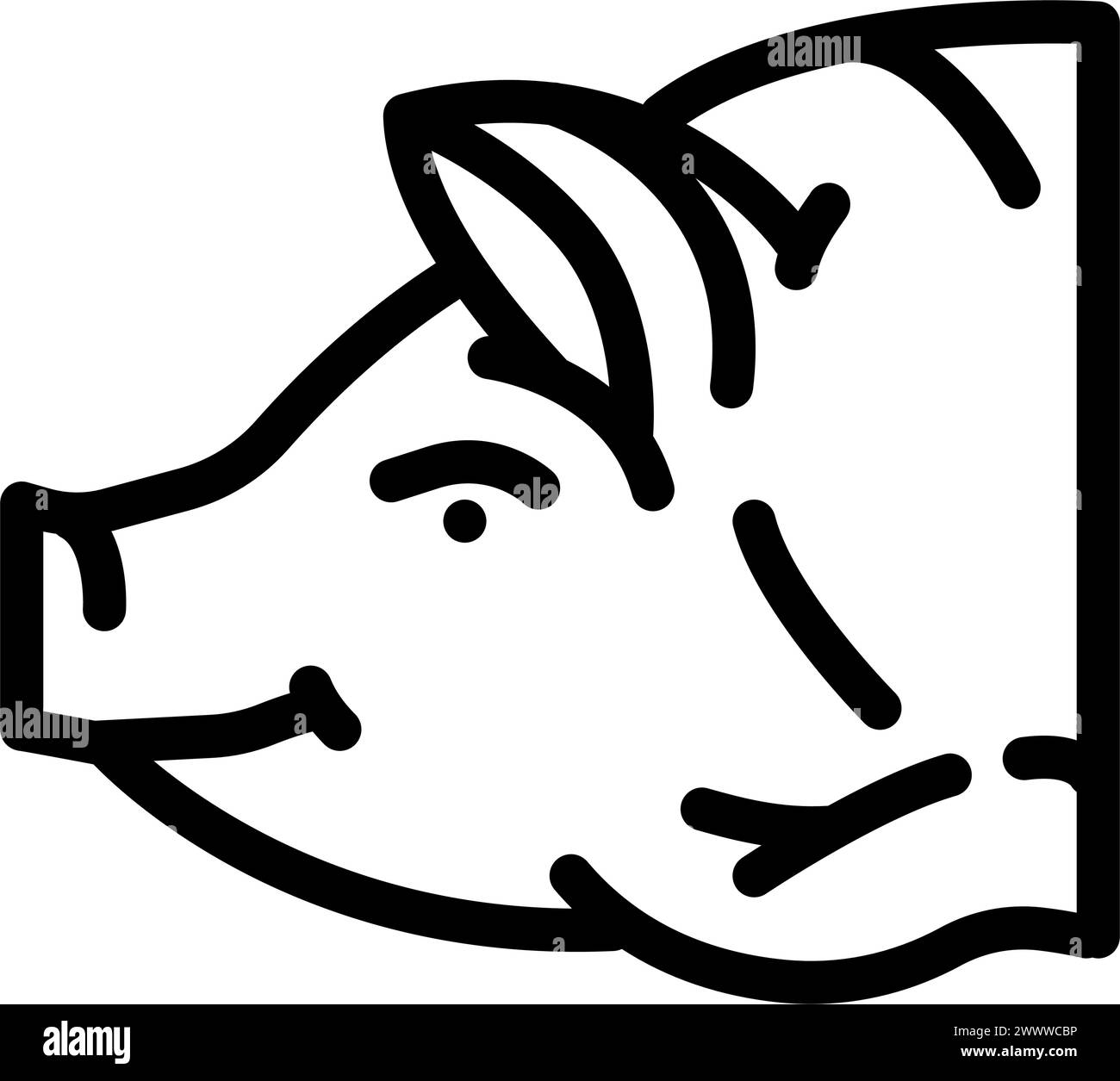 pig animal line icon vector illustration Stock Vector Image & Art - Alamy