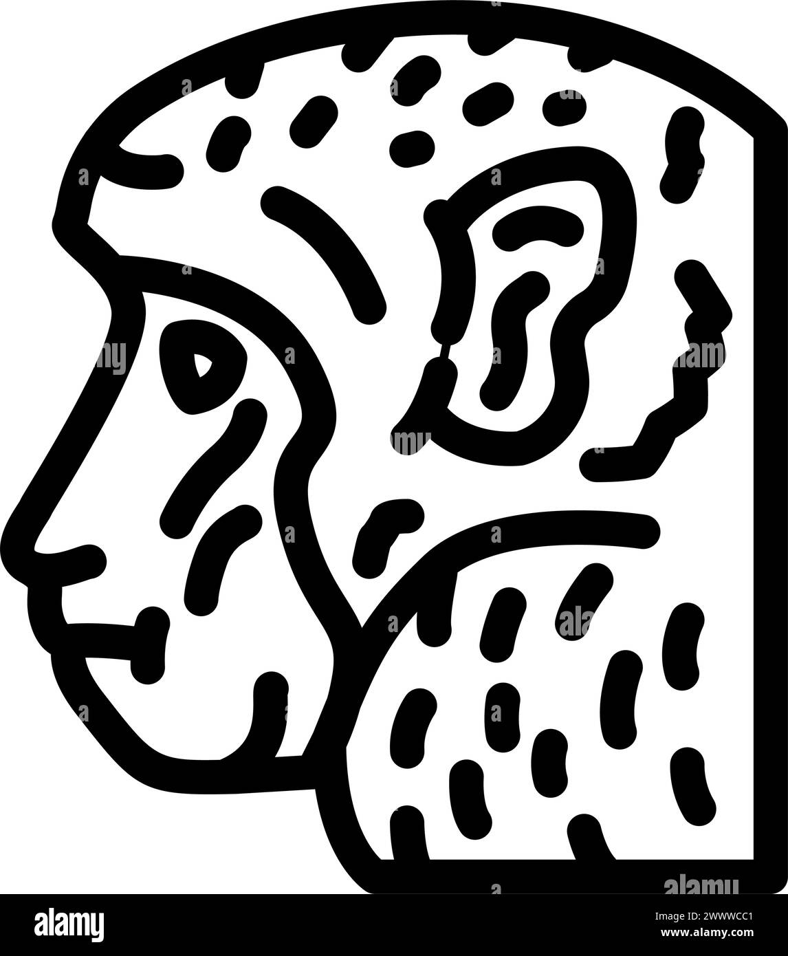 monkey animal line icon vector illustration Stock Vector Image & Art ...