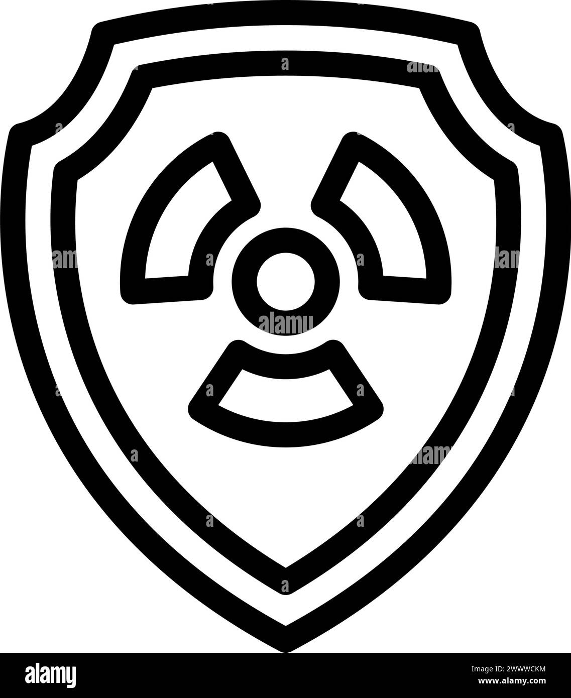 security nuclear energy line icon vector illustration Stock Vector ...