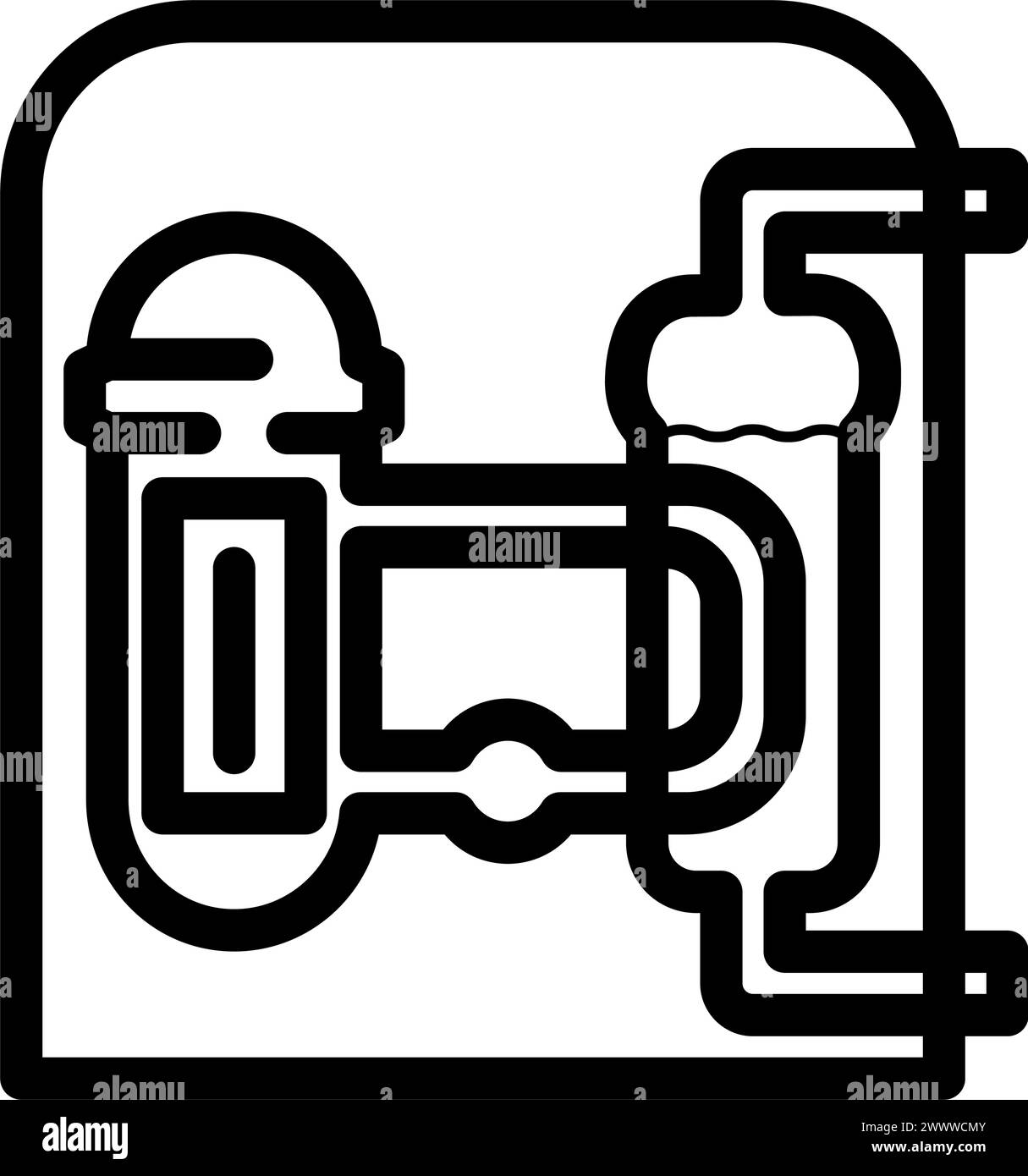 reactor nuclear energy line icon vector illustration Stock Vector Image ...