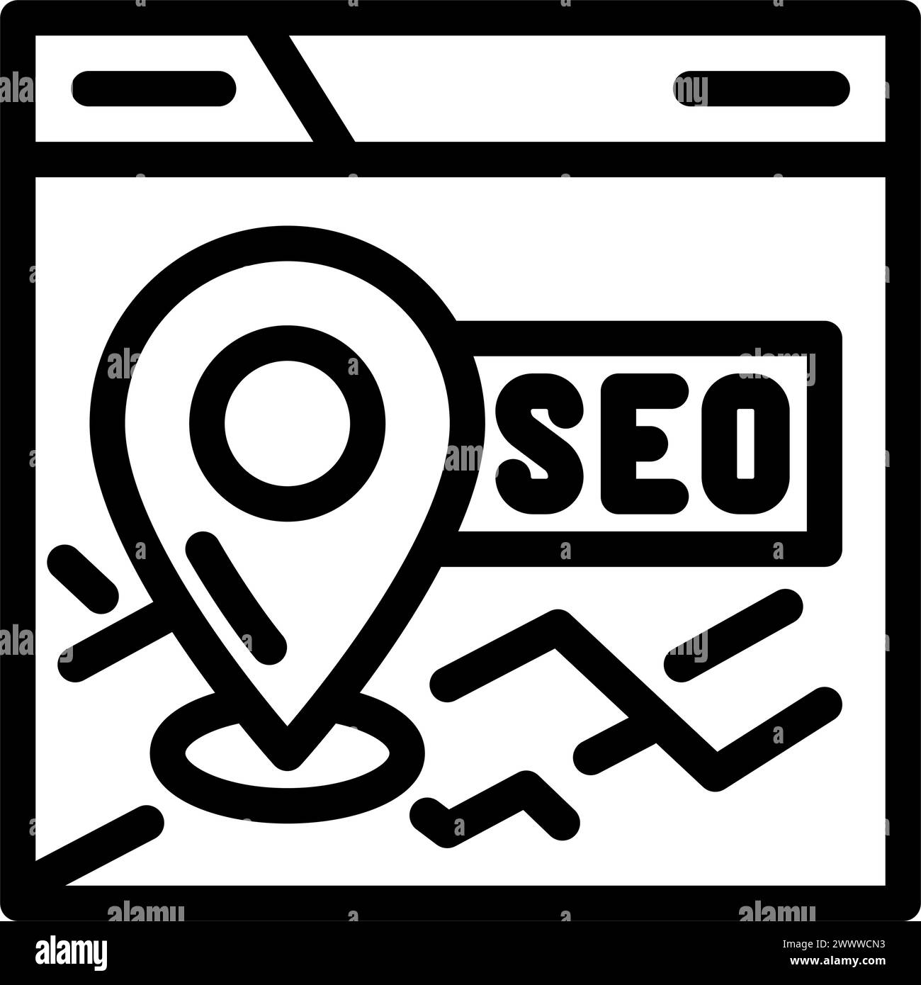 local seo line icon vector illustration Stock Vector Image & Art - Alamy