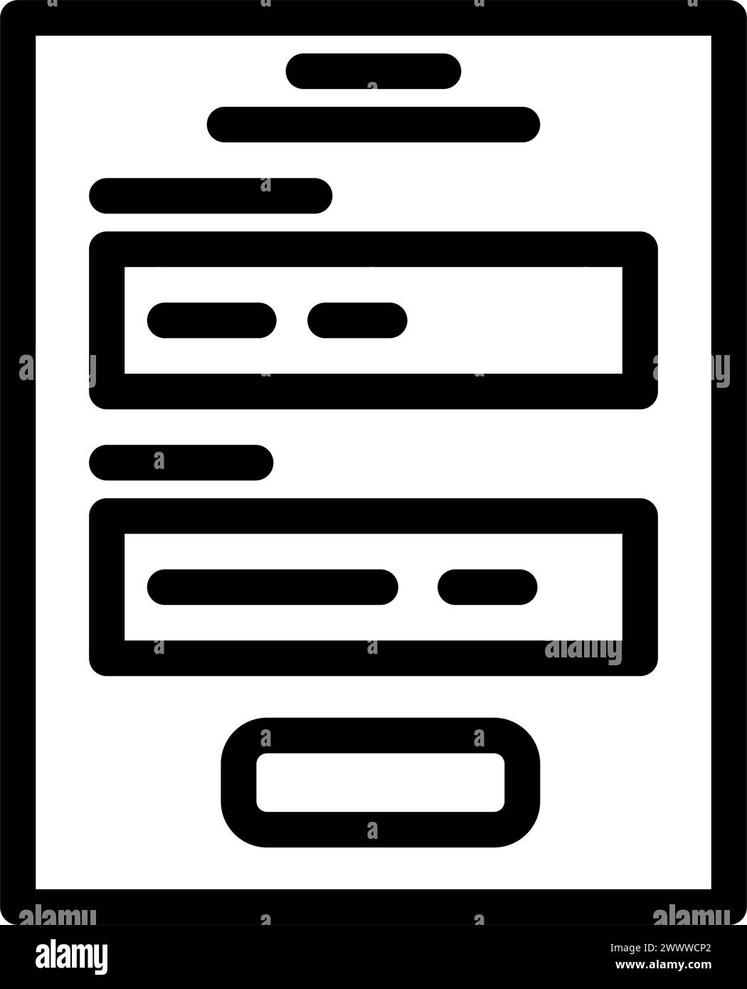 microcopy ux ui design line icon vector illustration Stock Vector Image & Art - Alamy