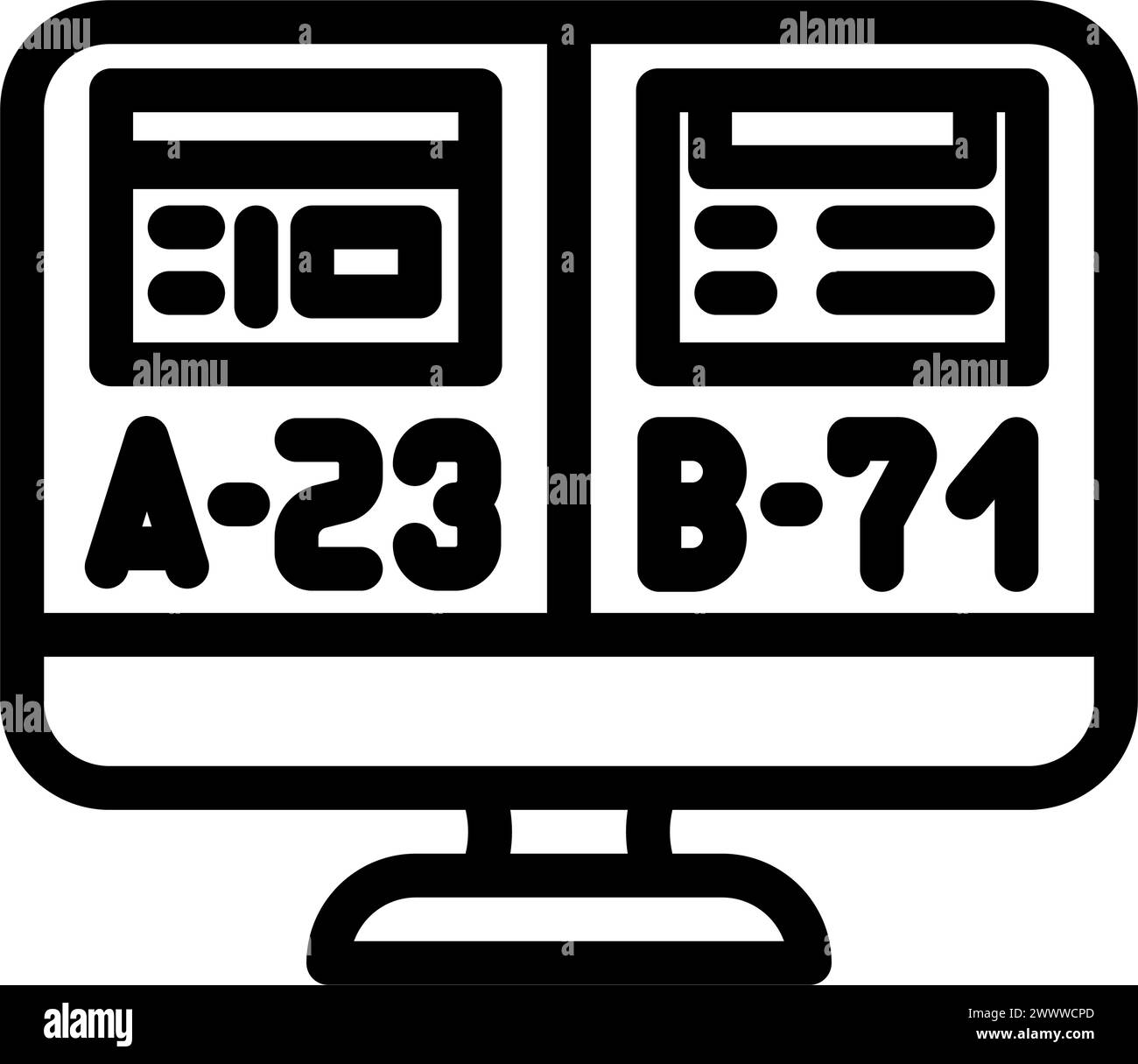 Ab Testing Ux Ui Design Line Icon Vector Illustration Stock Vector Image And Art Alamy