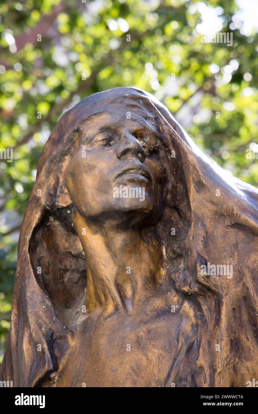 Blind person in the statue of a child leading blind people by Guillaume ...