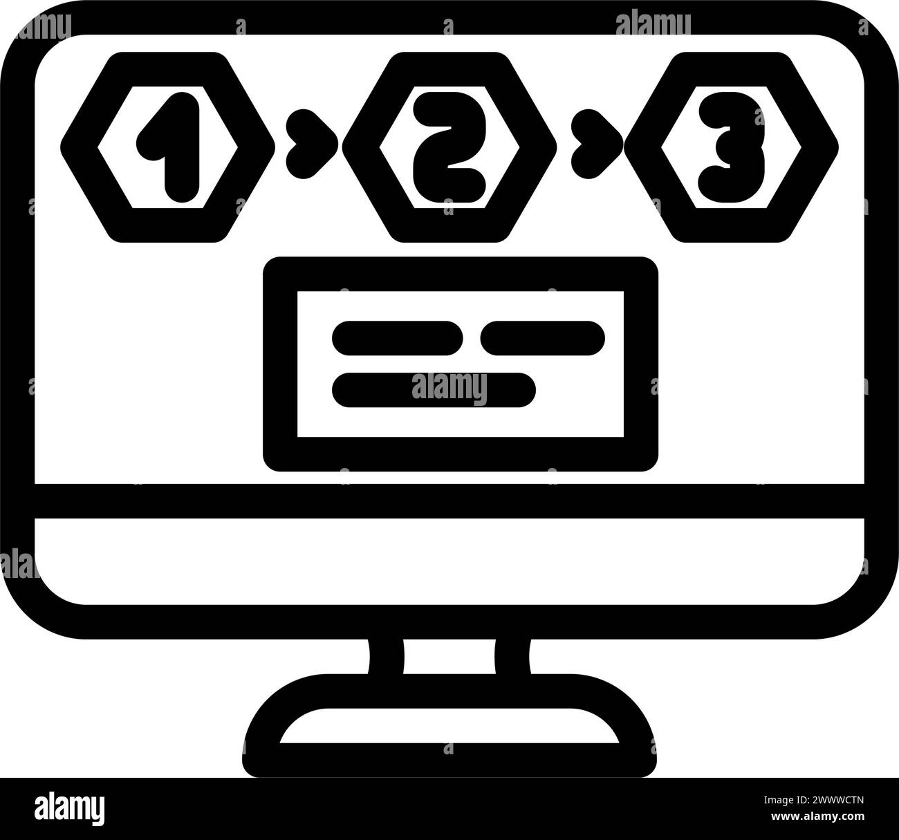 progressive disclosure line icon vector illustration Stock Vector Image ...