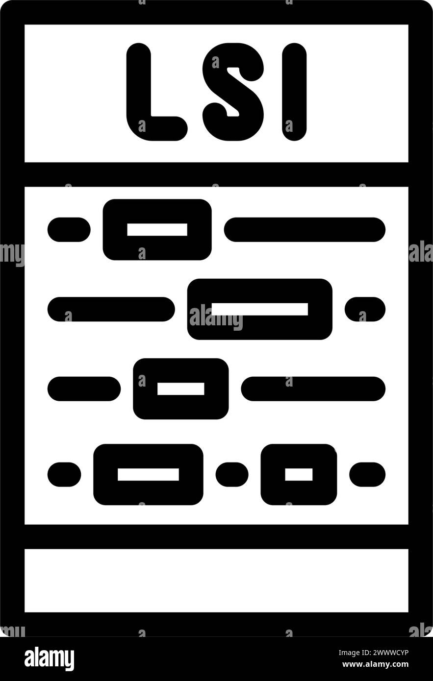 latent semantic indexing lsi seo line icon vector illustration Stock ...