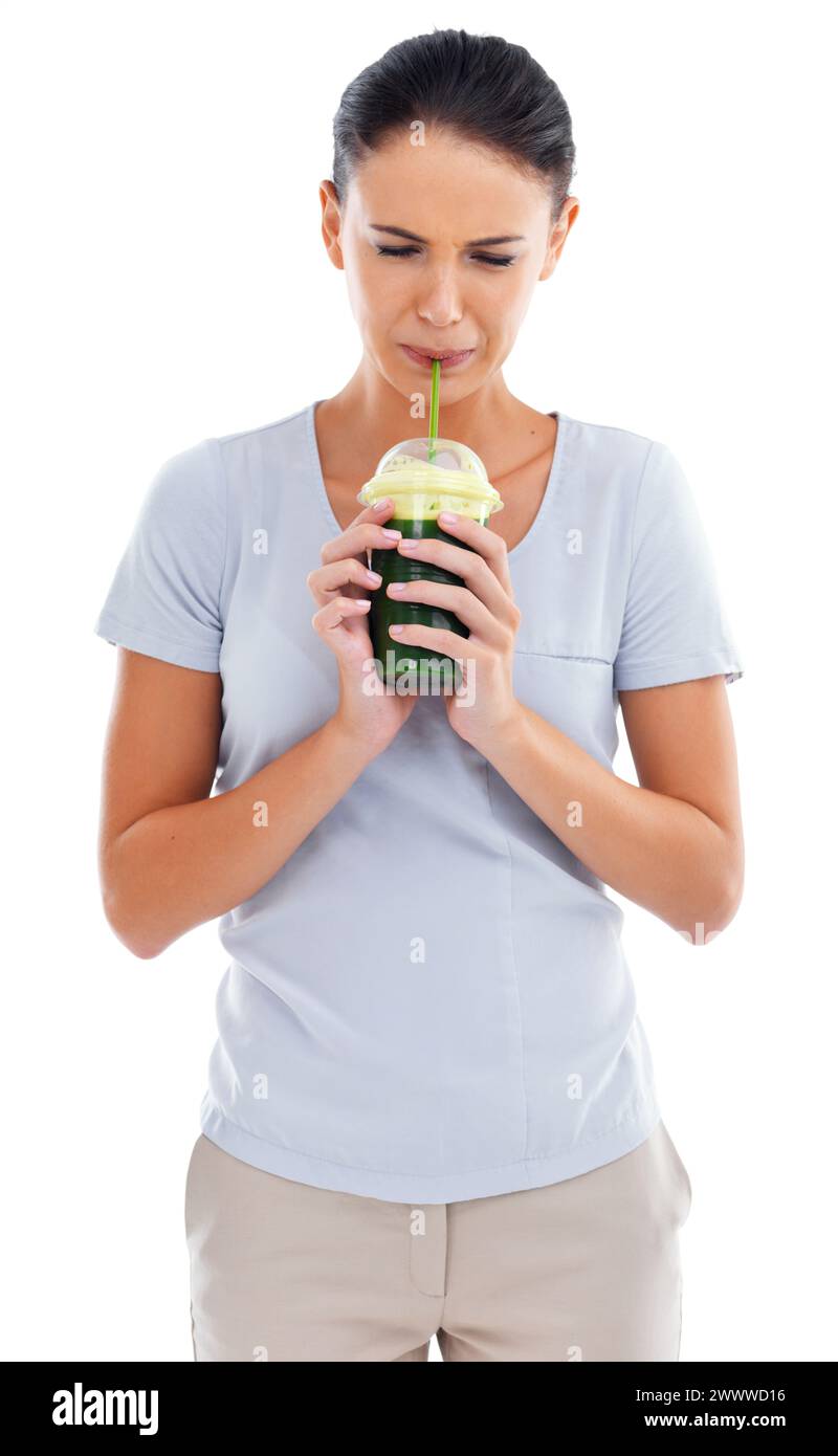 Disgusting taste woman drink hi-res stock photography and images - Alamy