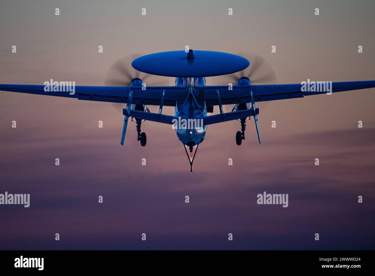 240314-N-TY639-1093 ATLANTIC OCEAN (Mar. 14, 2024) An E-2C Hawkeye ...