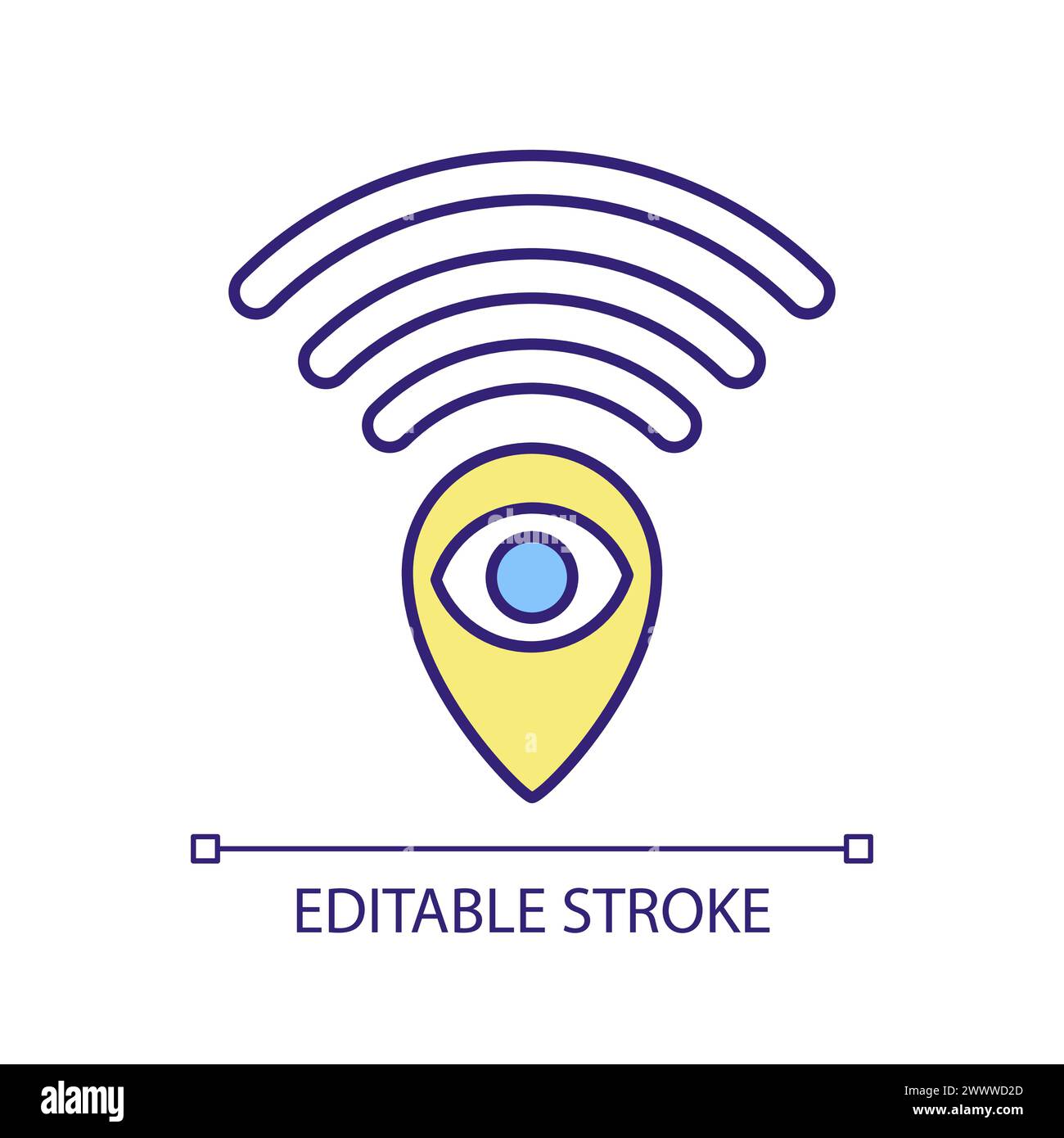 GPS tracking RGB color icon Stock Vector Image & Art - Alamy