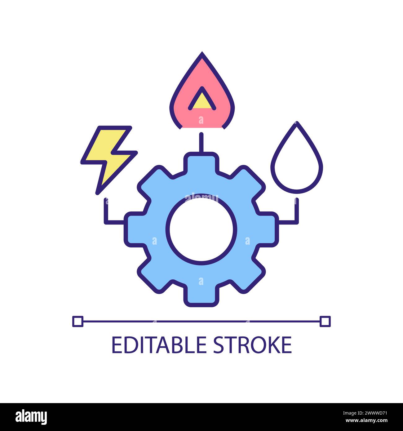 Utility services management RGB color icon Stock Vector Image & Art - Alamy