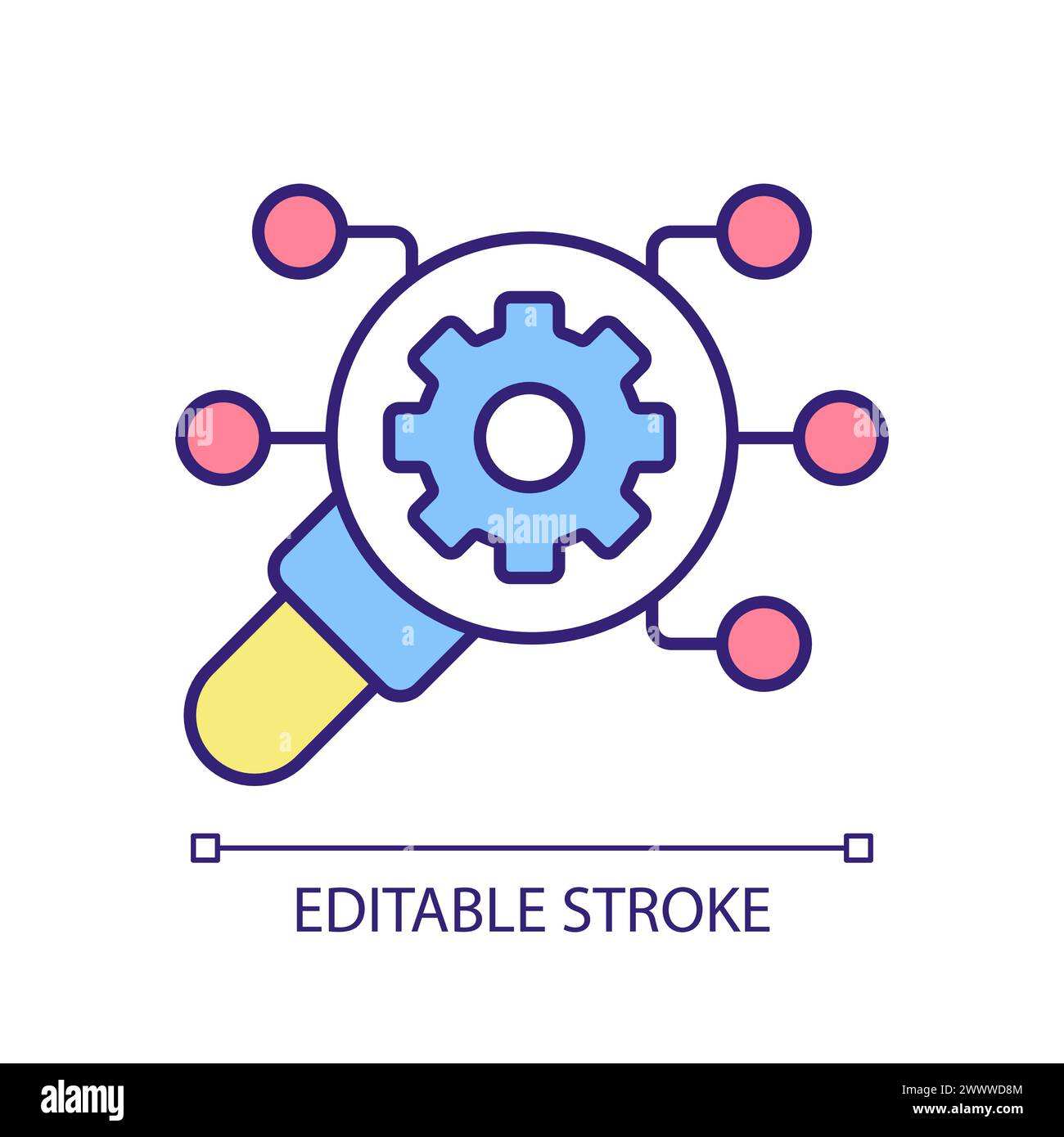 Engineering analysis RGB color icon Stock Vector Image & Art - Alamy